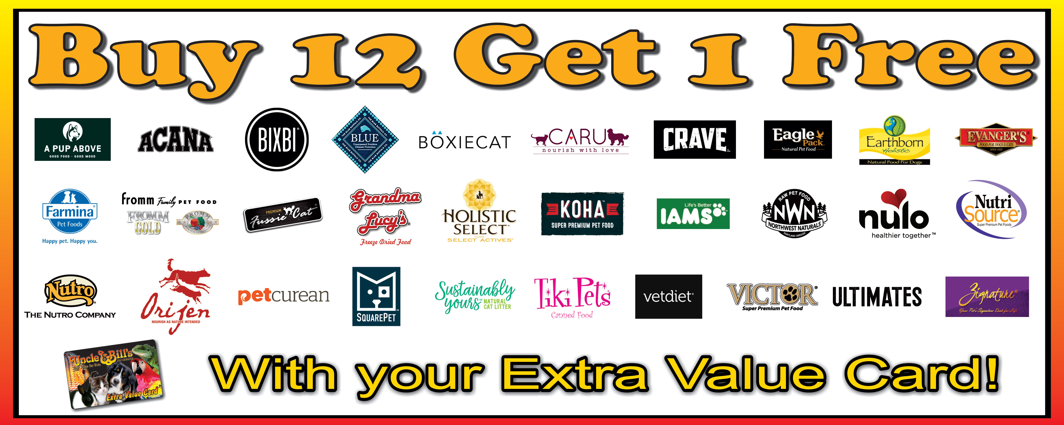 Uncle Bill's Frequent Buyer Pet Food