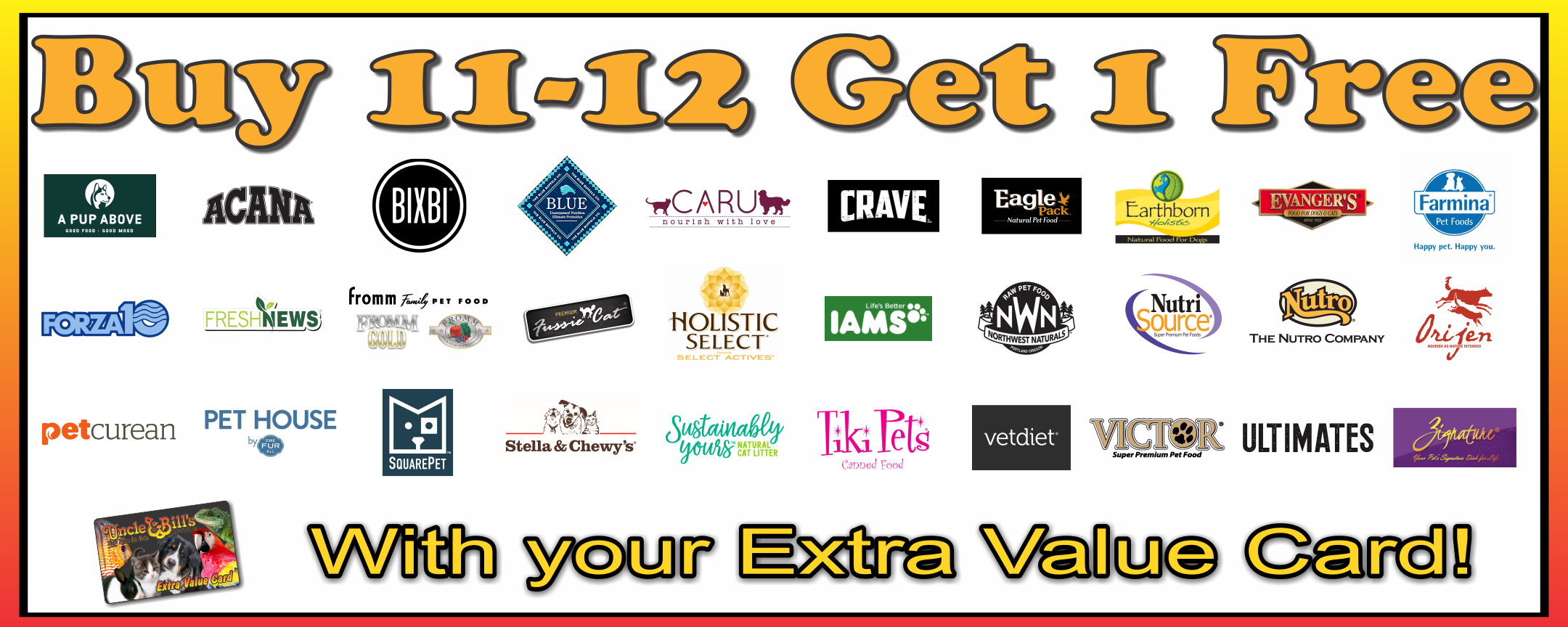 Uncle Bill's Frequent Buyer Pet Food